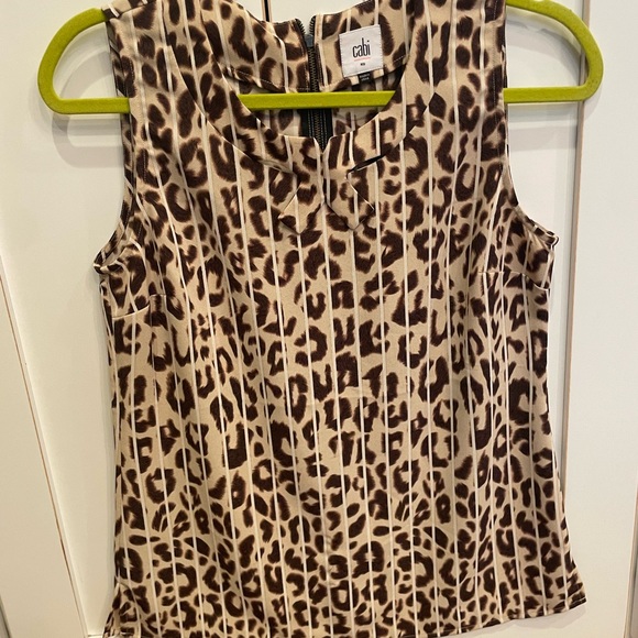 CAbi | Tops | Cabi Ginger Leopard Print Cutout Blouse | Poshmark